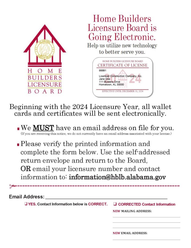 Home Builders Licensure Board